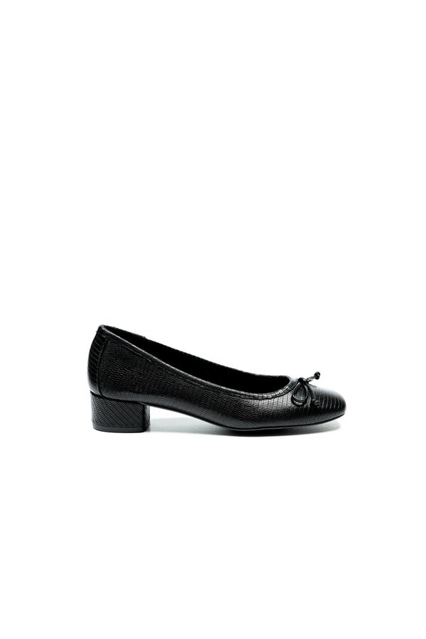 Menina Step Lady Square Toe Croc Block Heel In Black - 30% Off ...