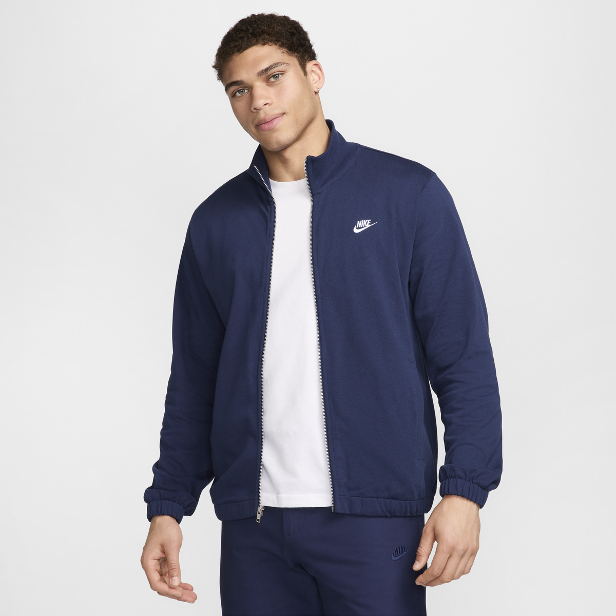 Nike Club Knit Jacket - Blue | Editorialist