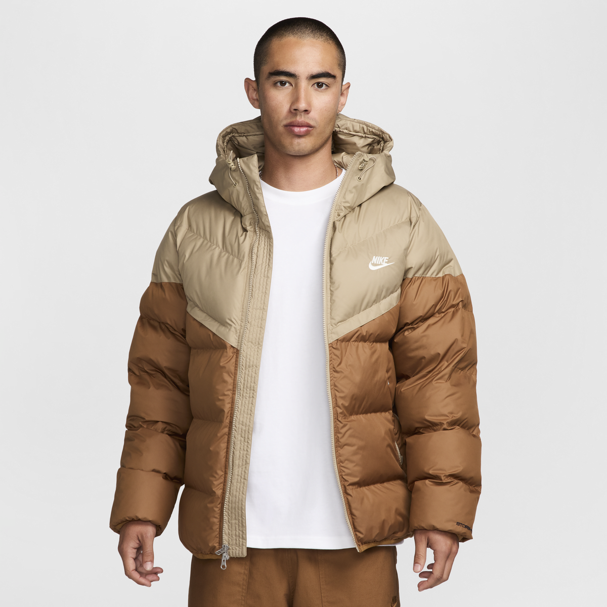Nike Windrunner Primaloft® Storm-Fit Hooded Puffer Jacket In Brown - 35 ...
