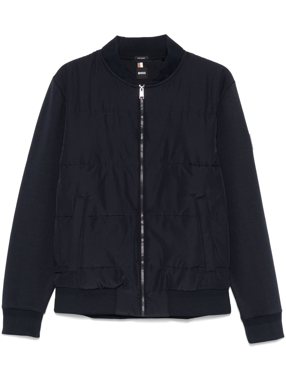 Hugo Boss Logo-Patch Bomber Jacket - Blue | Editorialist
