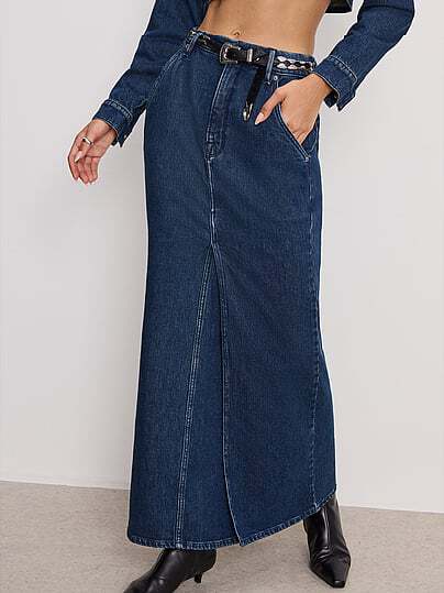 Victoria'S Secret Good American Denim Maxi Skirt - Blue | Editorialist