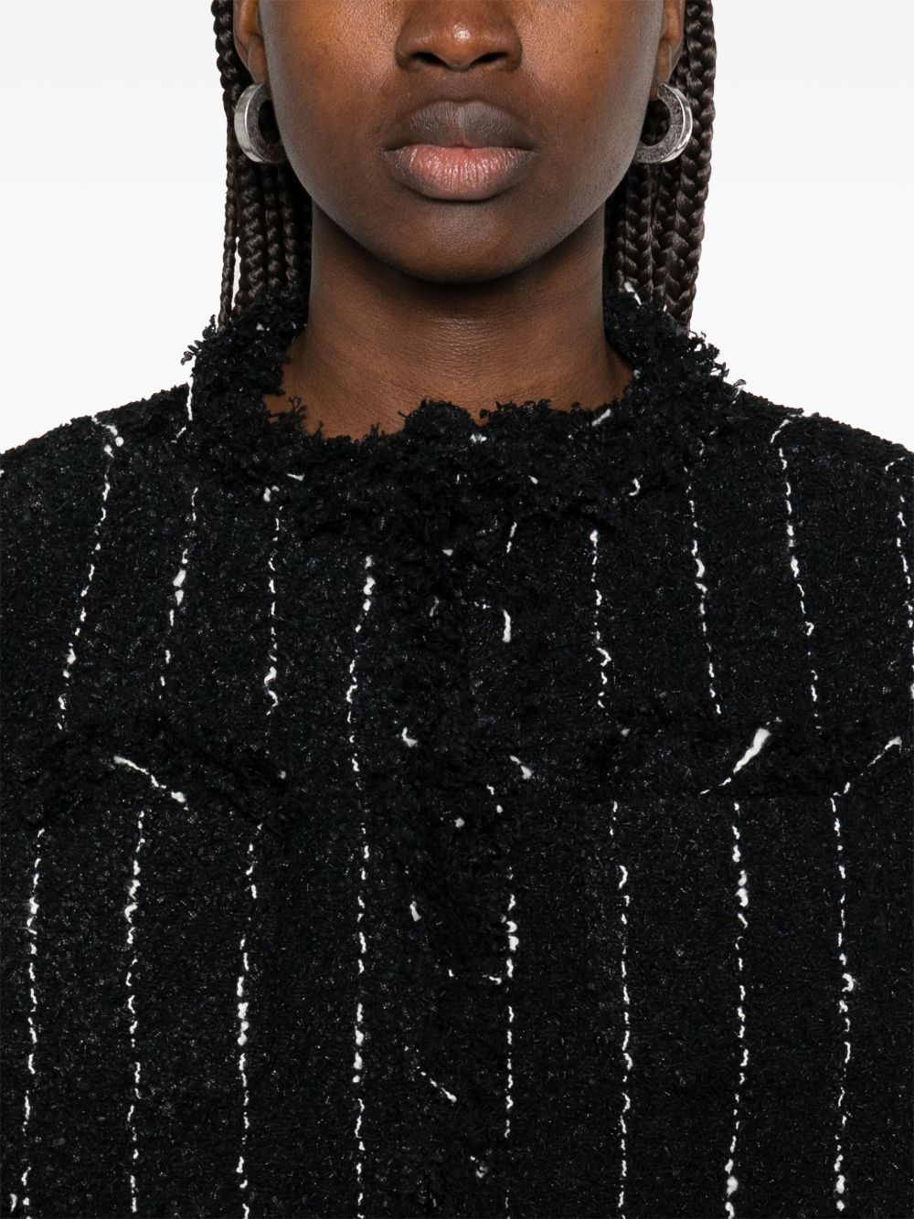 sacai ツイードジレ Sacai Tweed Gilet - Black | Editorialist