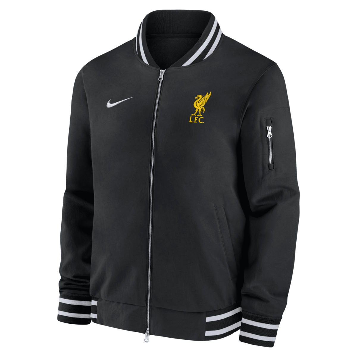 Nike Liverpool Fc Soccer Bomber Jacket - Black | Editorialist