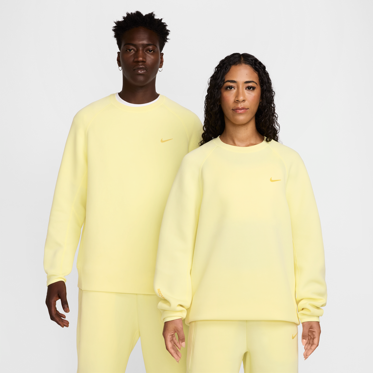 Nike Nocta Tech Fleece Crew - Yellow | Editorialist