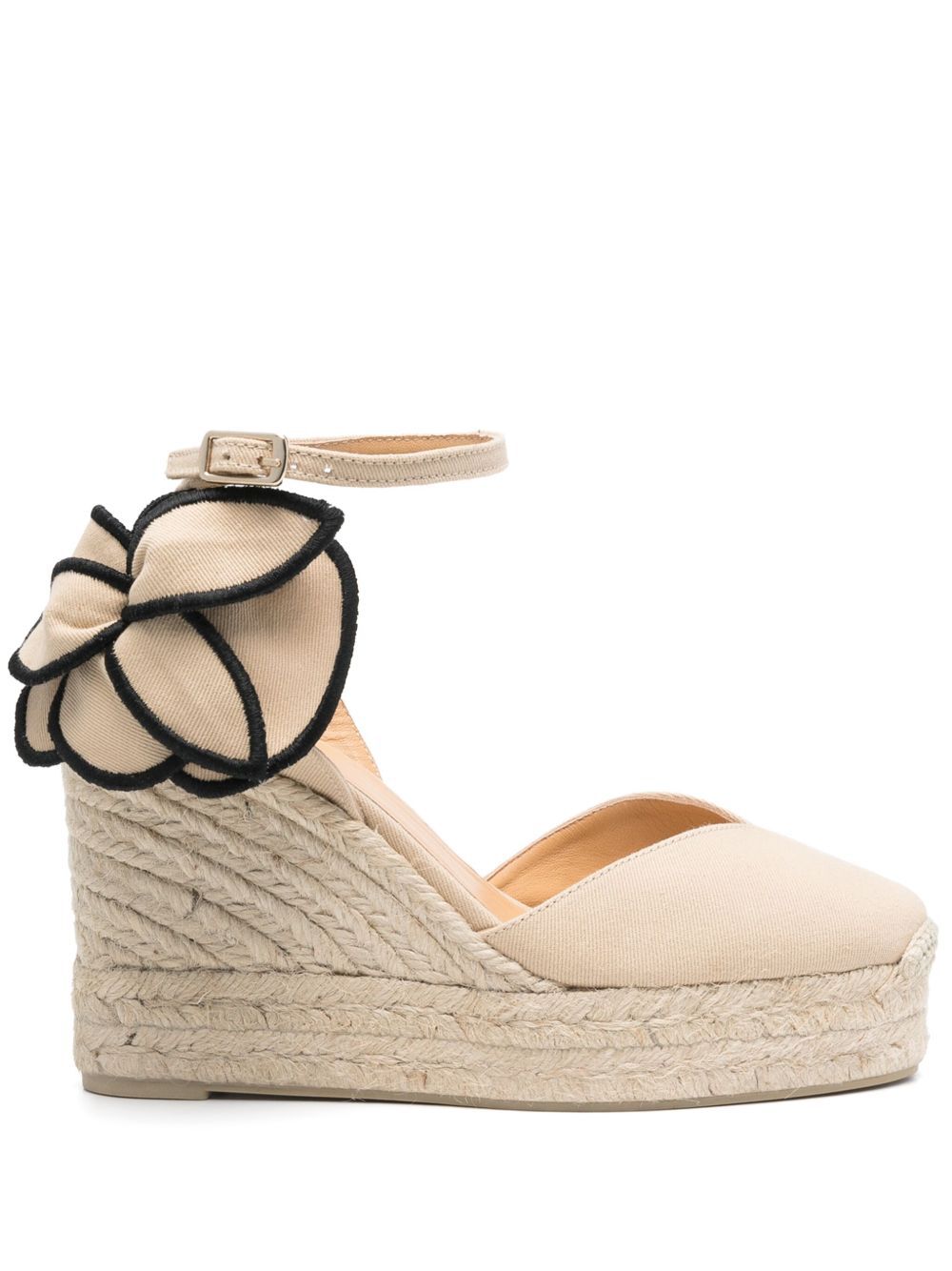 CastañEr 105mm Coco Wedge Sandals - Neutrals | Editorialist