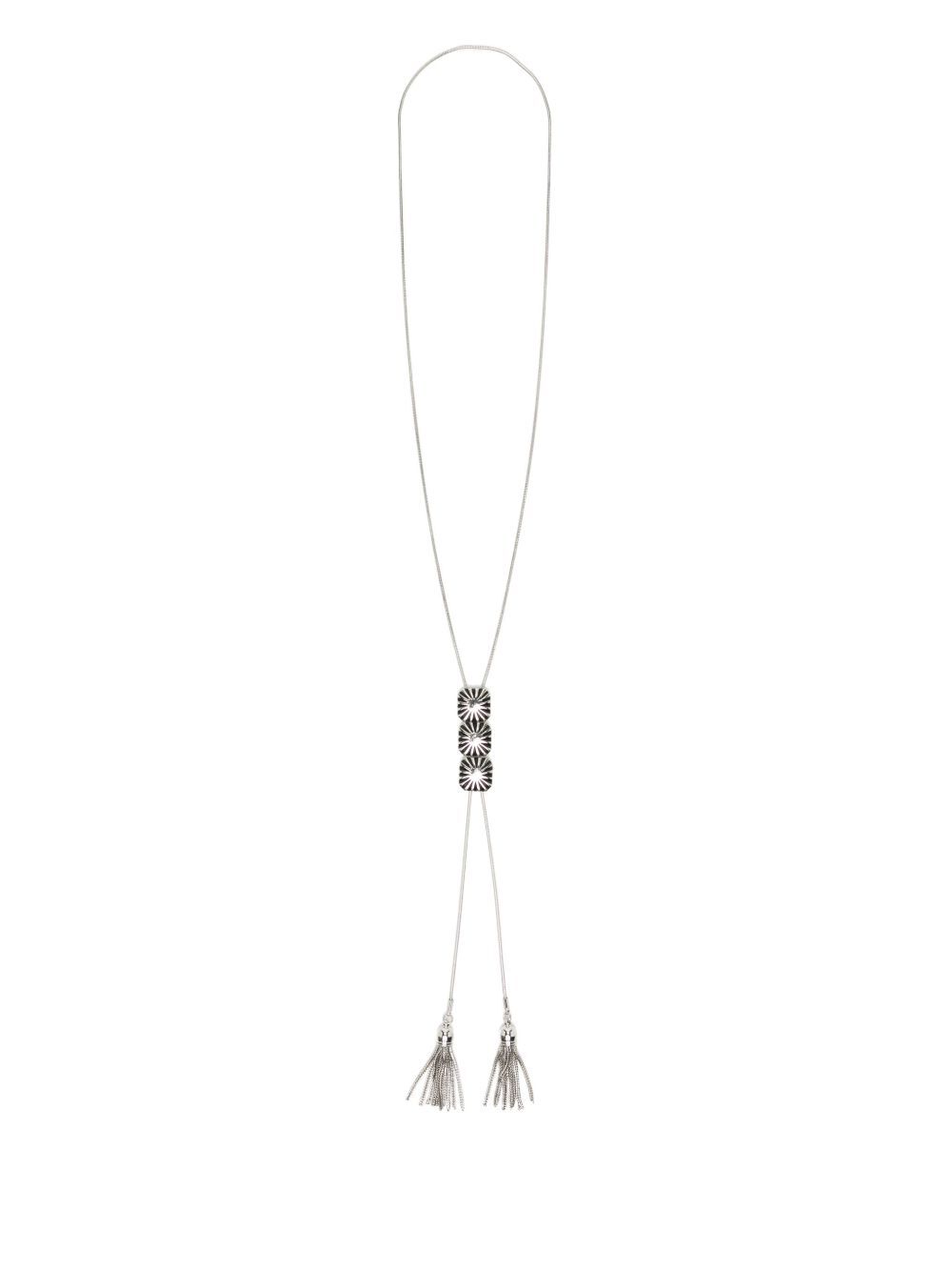 Toga Fringe Detailing Ties - Silver | Editorialist