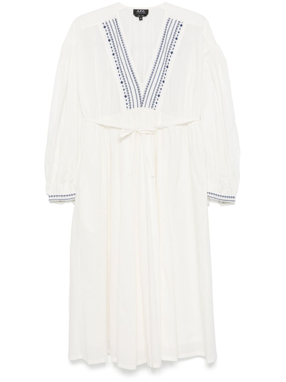 A.P.C. Anni Midi Dress - White | Editorialist