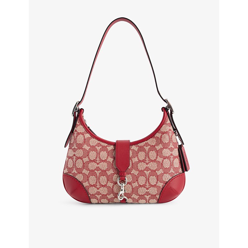 Coach Signature Hamptons Canvas Hobo Bag - Ruby Ivory | Editorialist