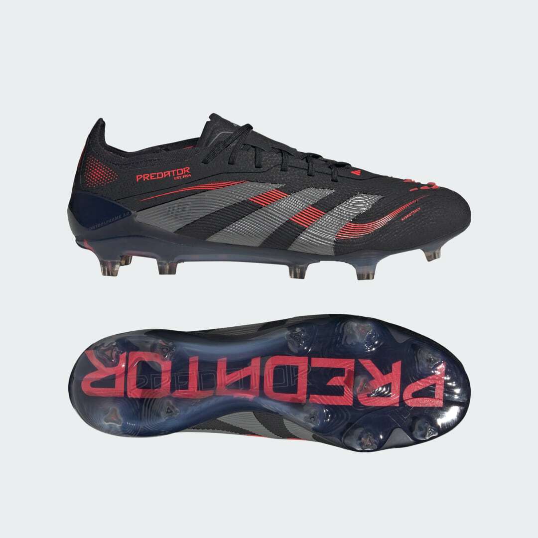Adidas Predator Elite Firm Ground Cleats In Core Black / Grey Four ...