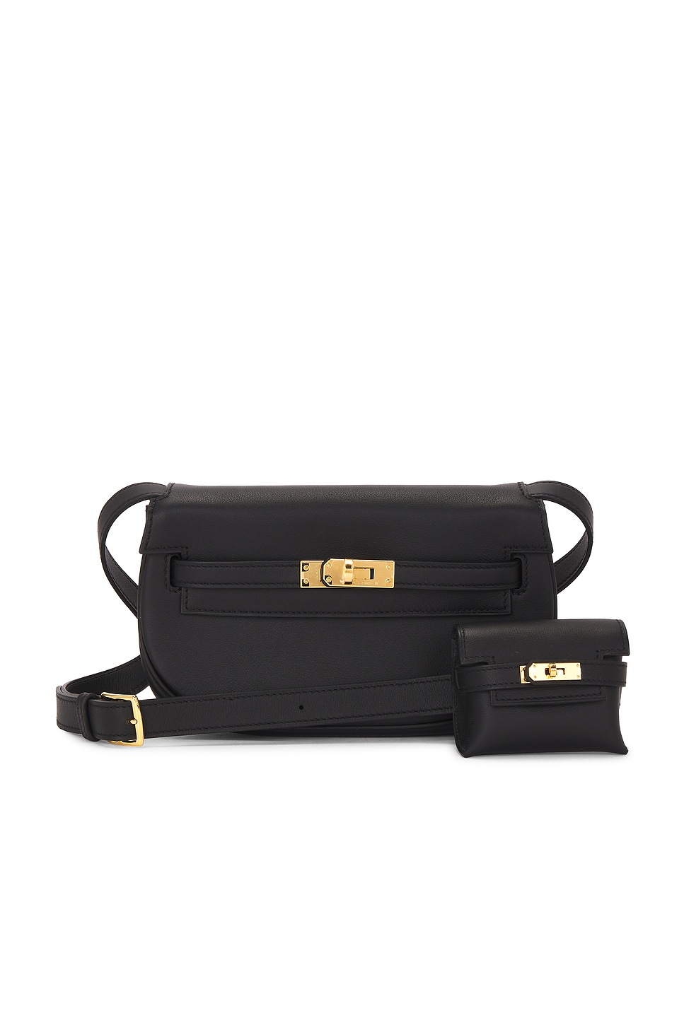 HermèS Swift Kelly Moove Shoulder Bag - Black | Editorialist