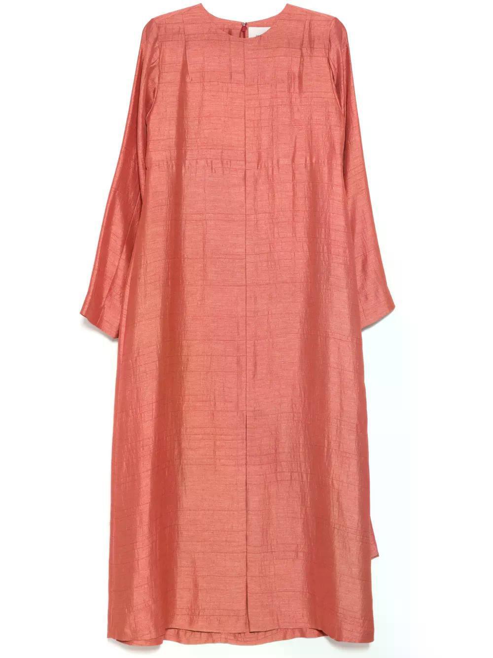 Shatha Essa Sleeve Panel Detailing Dress - Pink | Editorialist