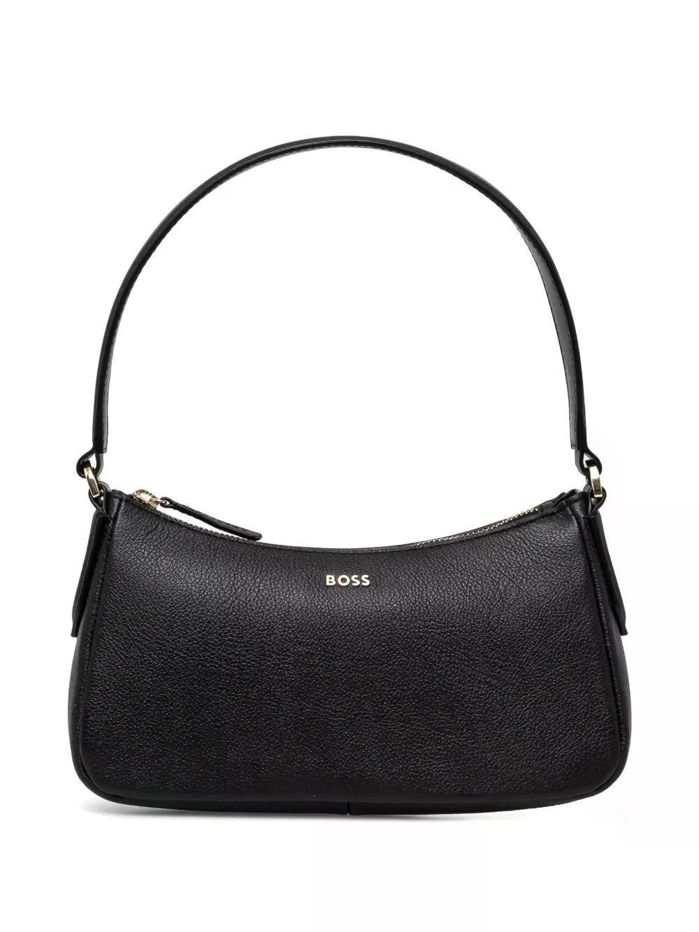 Hugo Boss Logo-Lettering Shoulder Bag - Black | Editorialist