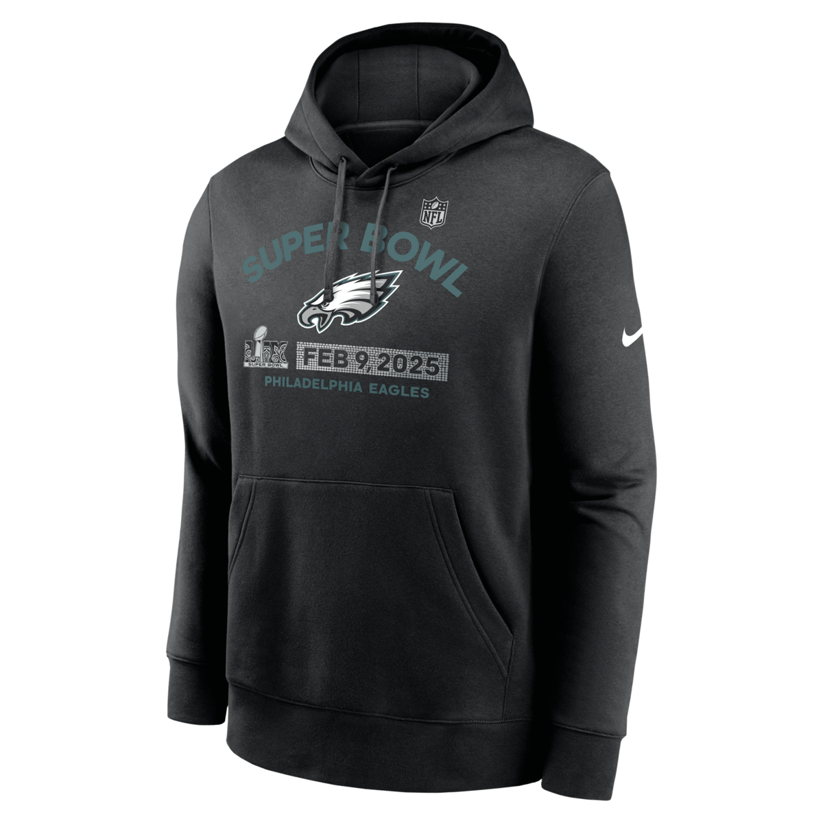 Nike Philadelphia Eagles Super Bowl Lix Bound Team Logo Nfl Pullover ...
