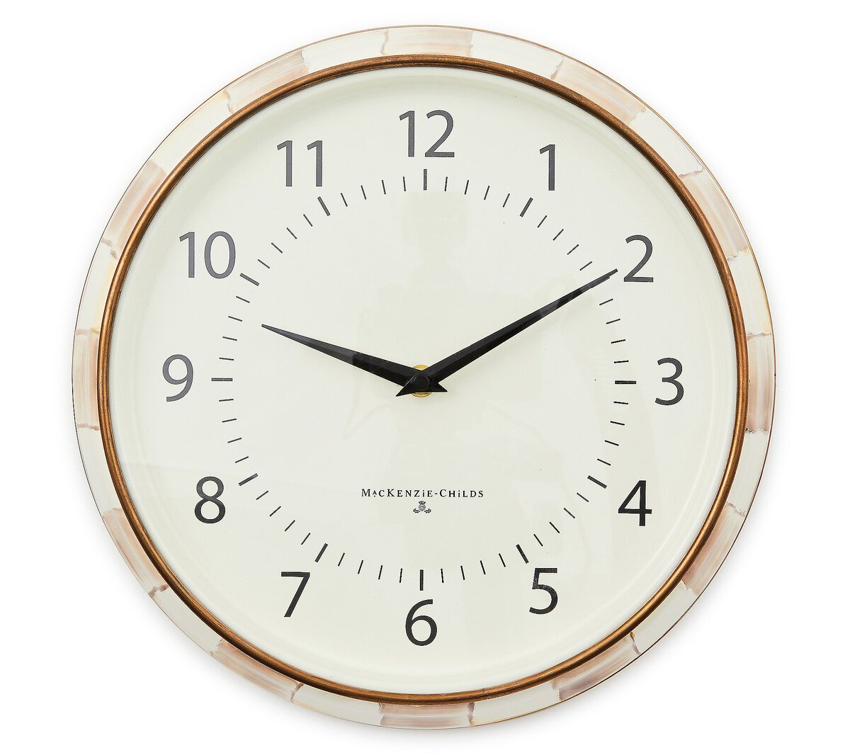 Mackenzie-Childs Mocha Check School Wall Clock - One-Color | Editorialist