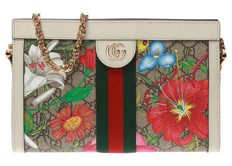 Gucci Ophidia Floral Gg Logo Small Shoulder Bag Multicolor