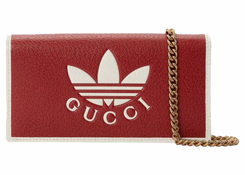 Gucci X Adidas Wallet With Chain - Red | Editorialist