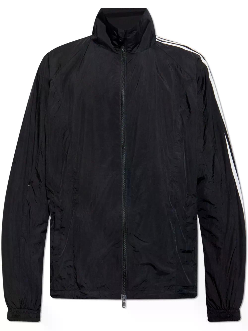 Y3 3 Stripes-Logo Track Jacket - Black | Editorialist
