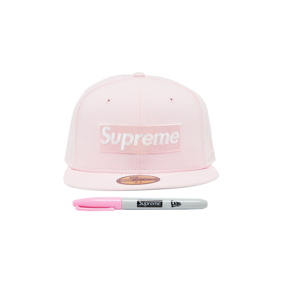 Supreme Sharpie Box Logo New Era - Pink | Editorialist