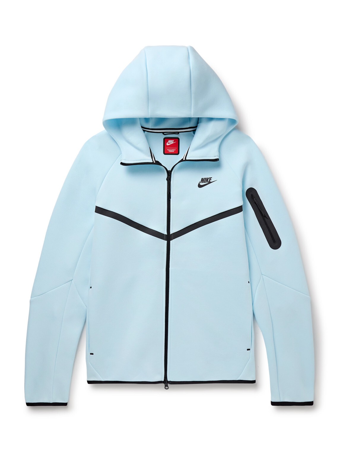 Nike Windrunner Logo-Print Cotton-Blend Tech Fleece Zip-Up Hoodie S - Blue | Editorialist