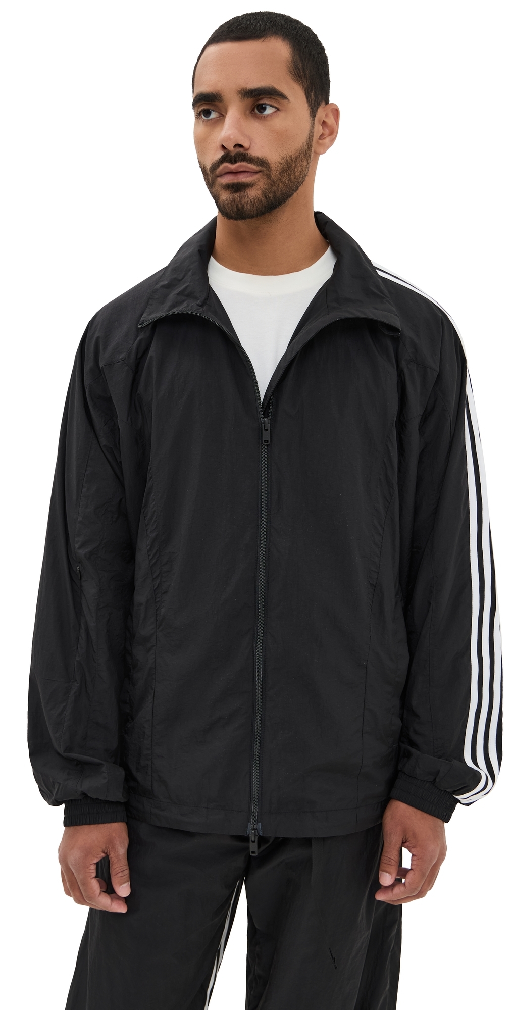 Y3 3 Stripes Nylon Jacket - Black | Editorialist