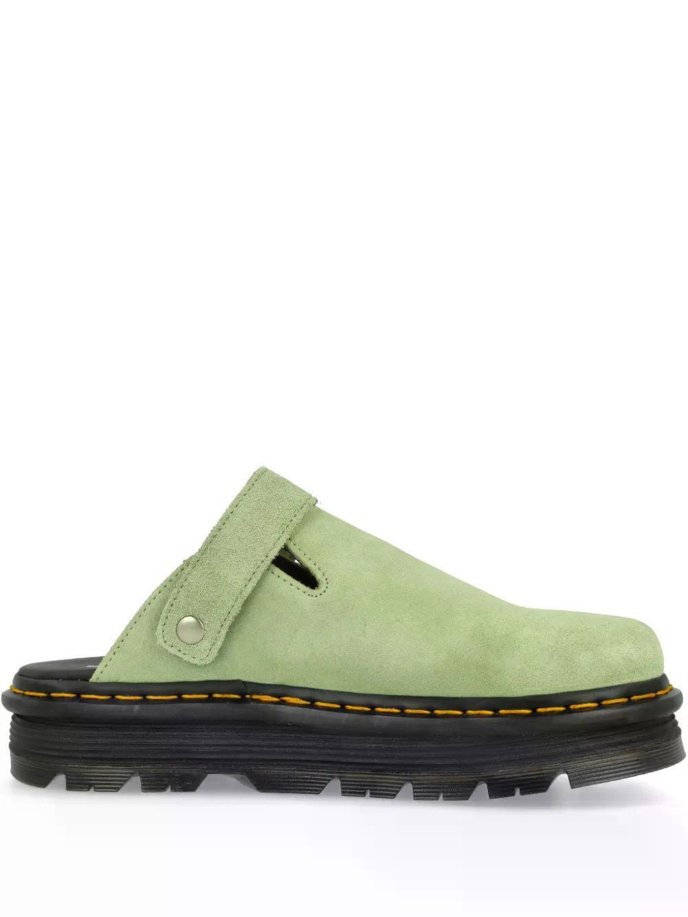 Dr. Martens Zebzag Slippers - Green | Editorialist