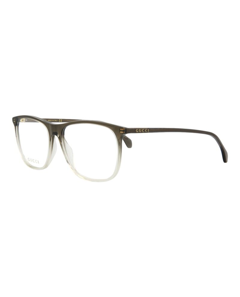 Gucci Square Eyeglasses Grey/Grey/Transparent - Grey/Grey/Transparent ...