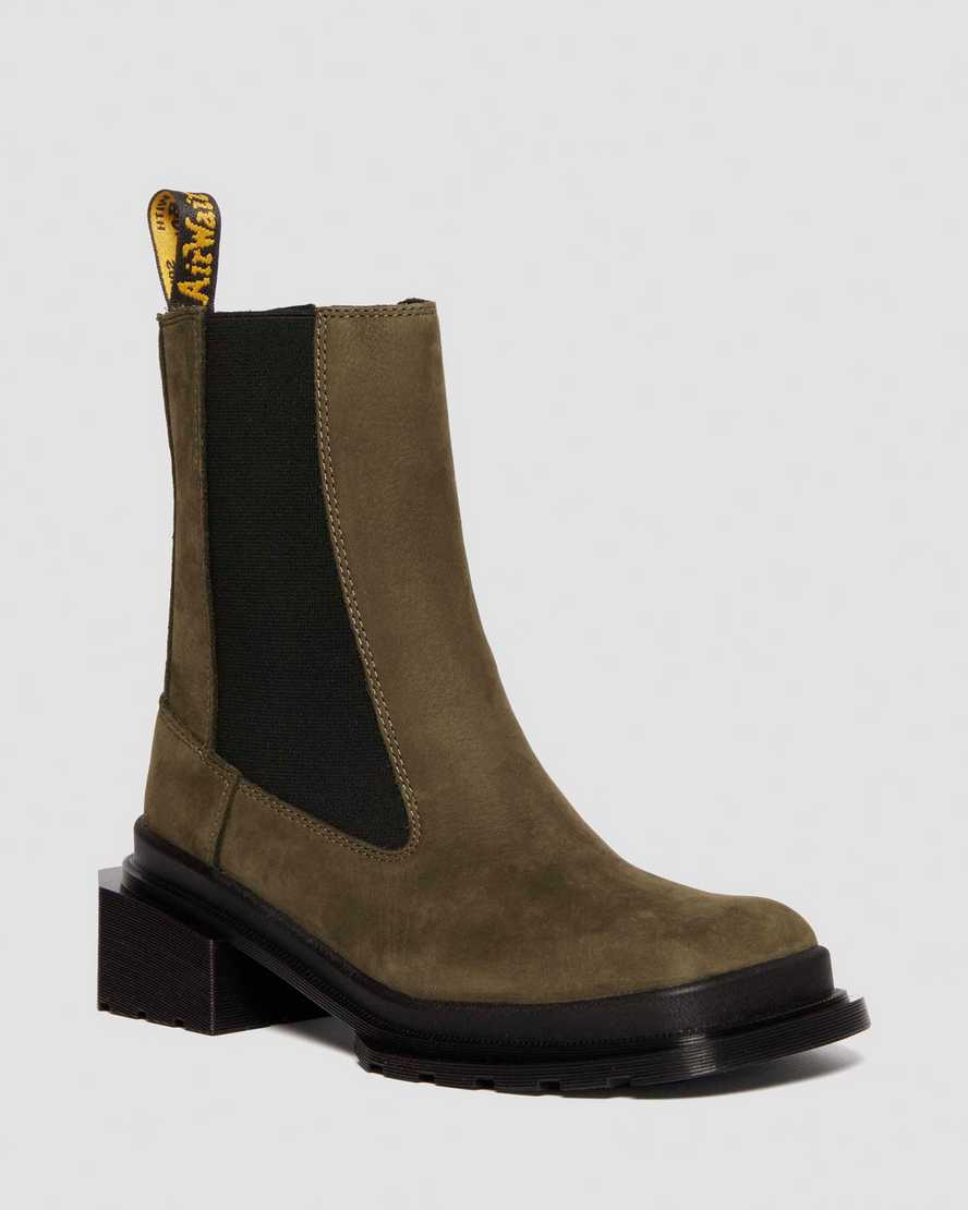 Dr. Martens Maybole Leather Chelsea Boots - Green | Editorialist