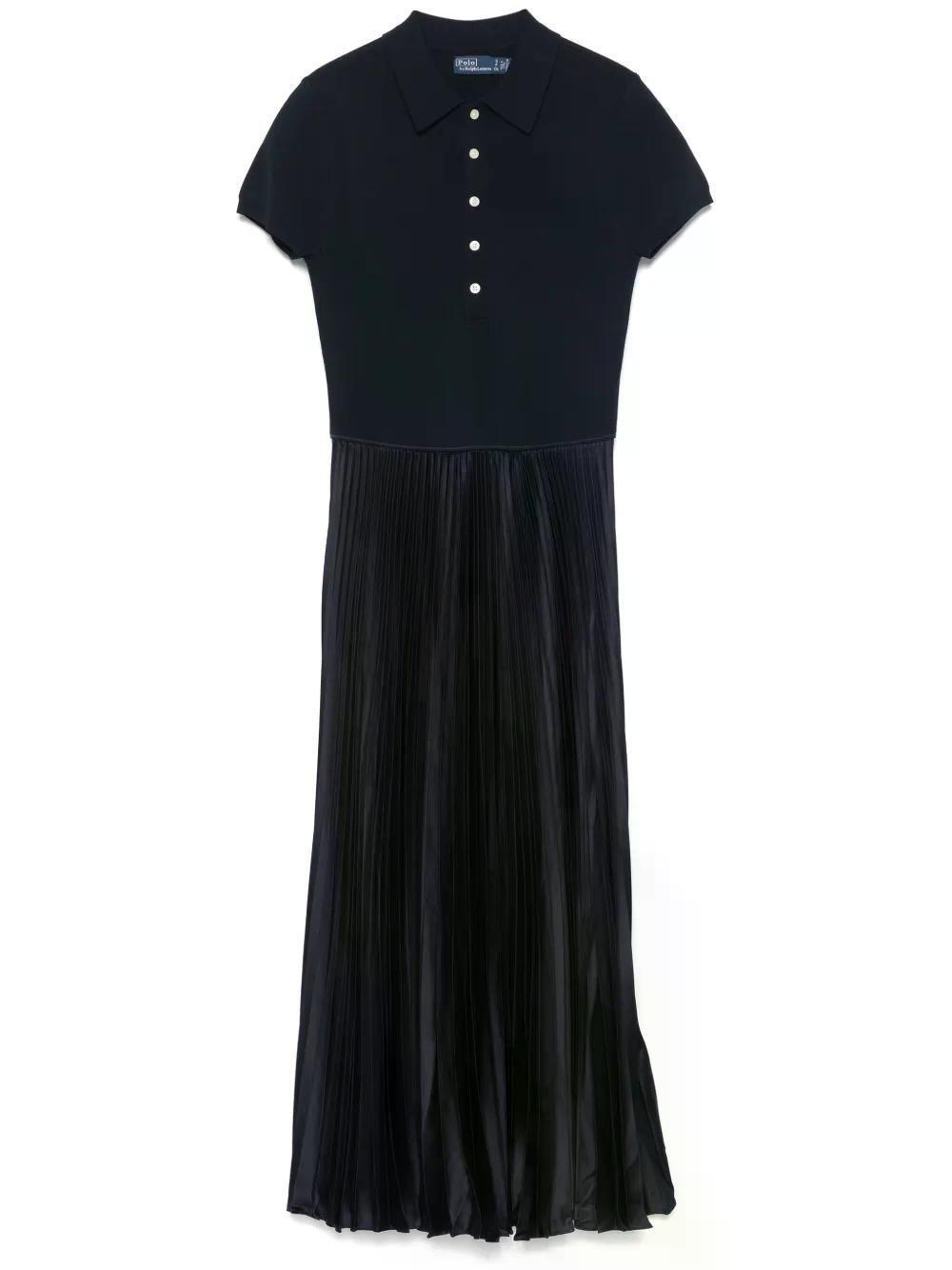 Ralph Lauren Pleated Polo Dress - Blue | Editorialist