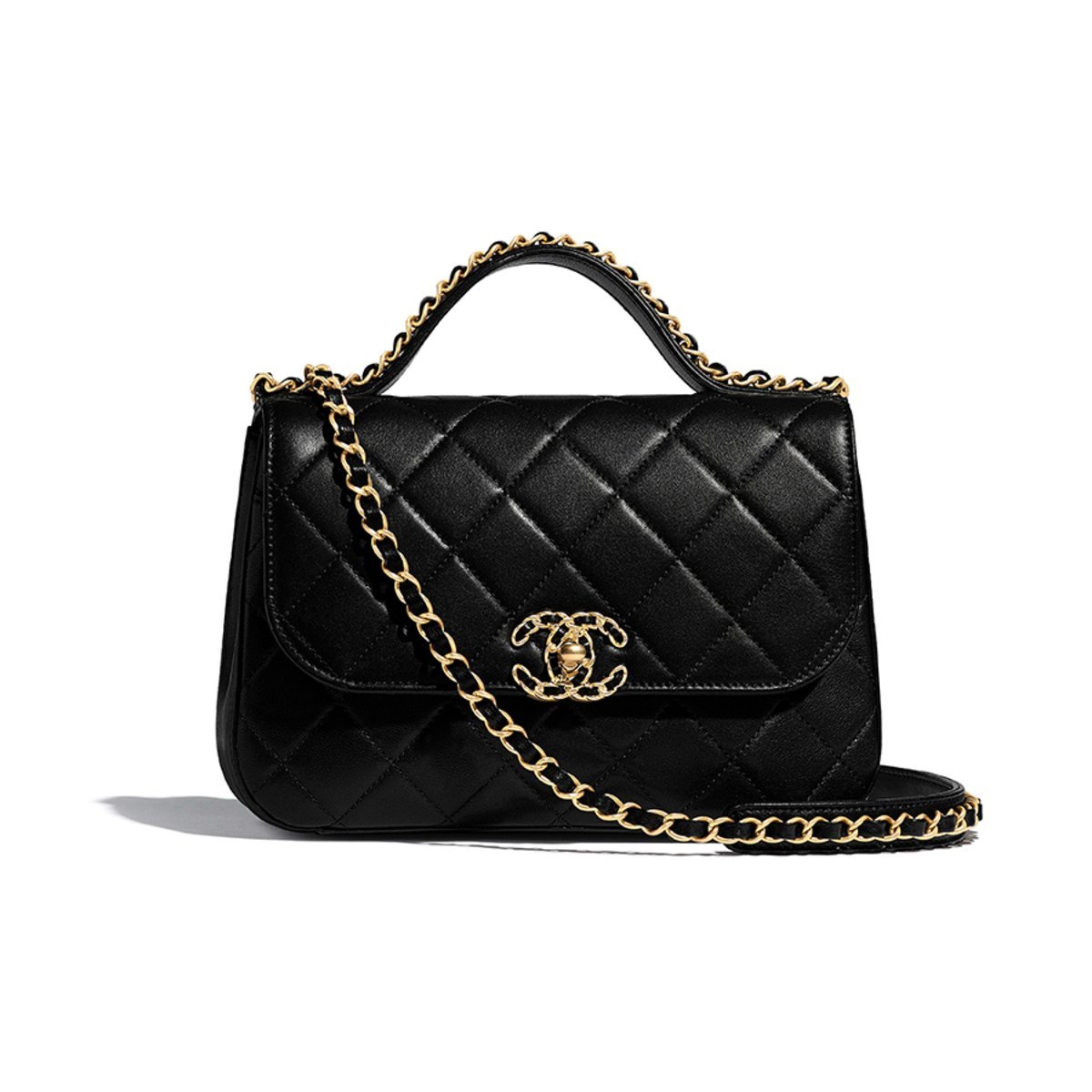 chanel mini flap bag with top handle