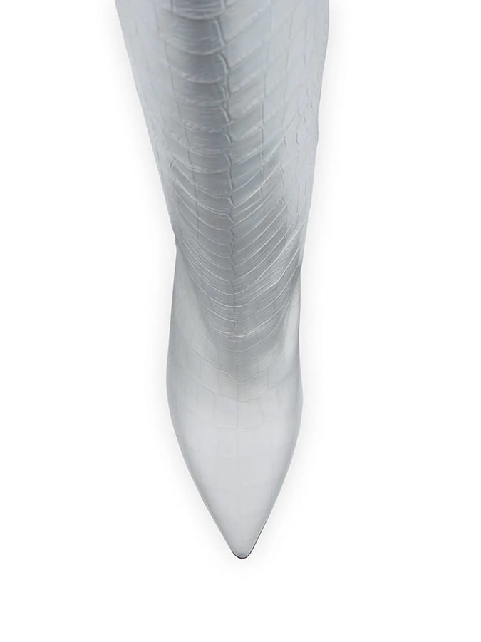 Boots__0013_4b Paris Texas Croc-Embossed Leather Knee Boots