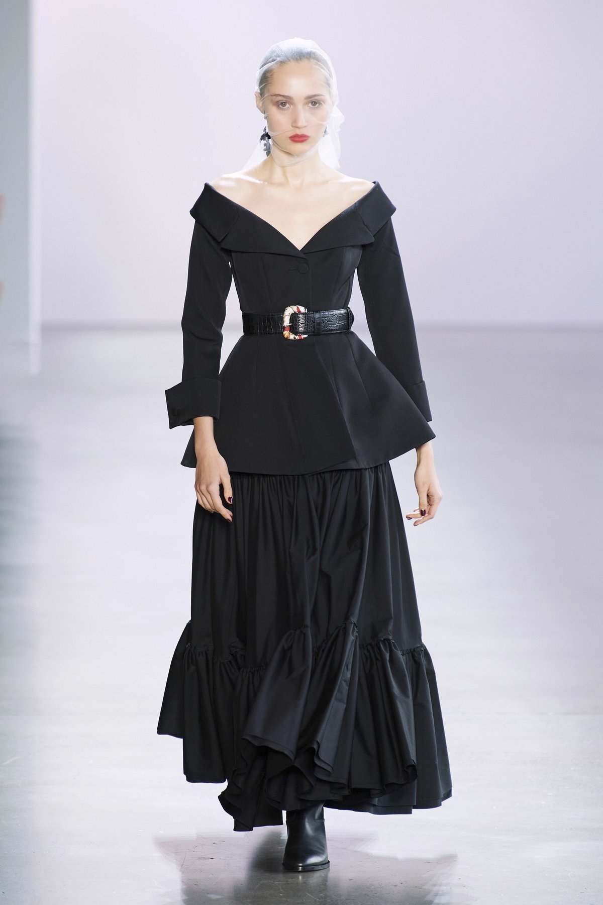 Brock Collection FW20 Black Victorian Dress