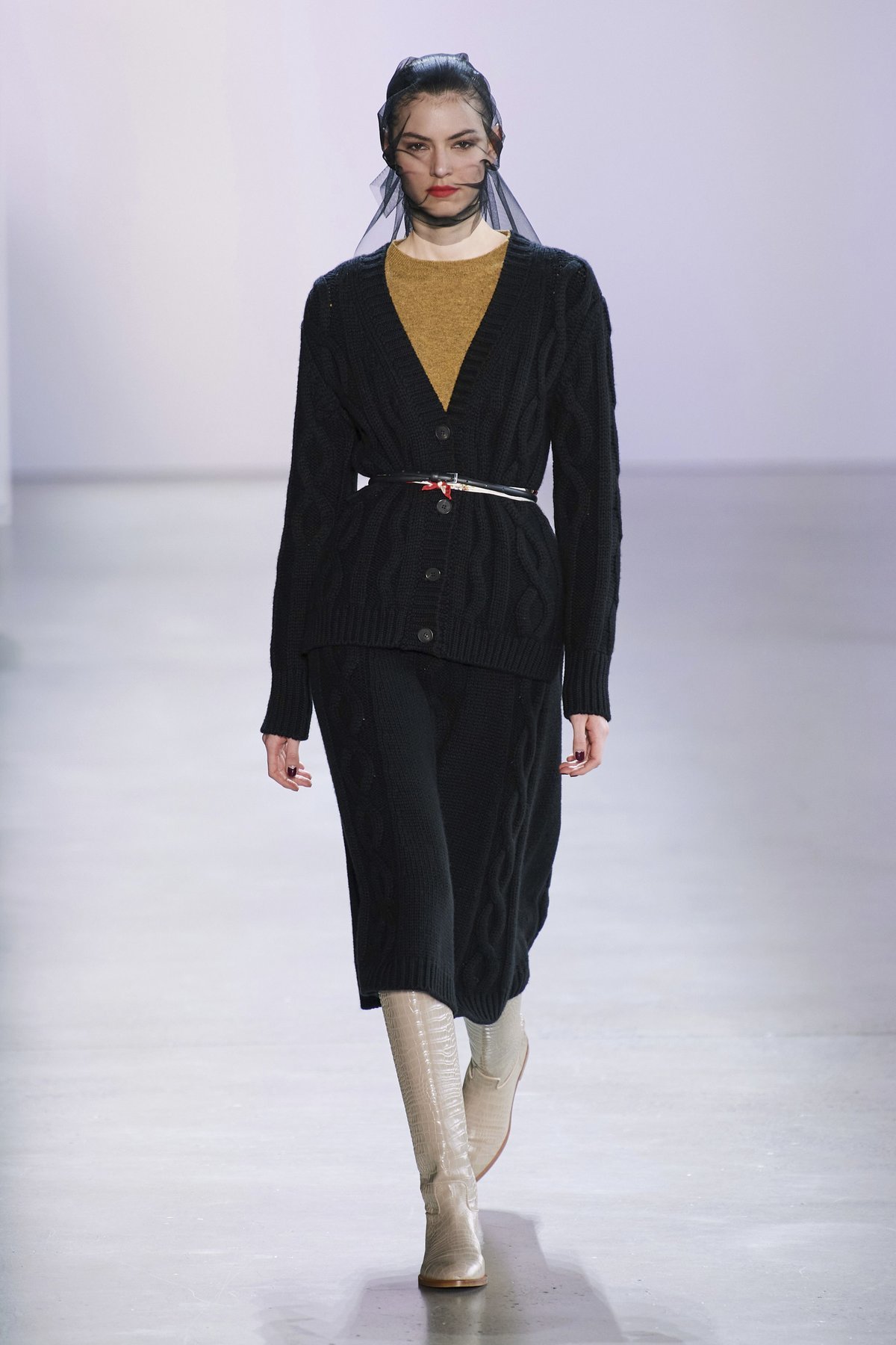 Brock Collection FW20 black Outfit Veil