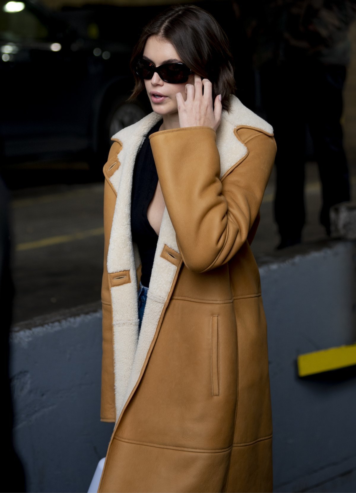 Best Street Style NYFW_Street Style from New York_Kaia Gerber Penny Lane Coat
