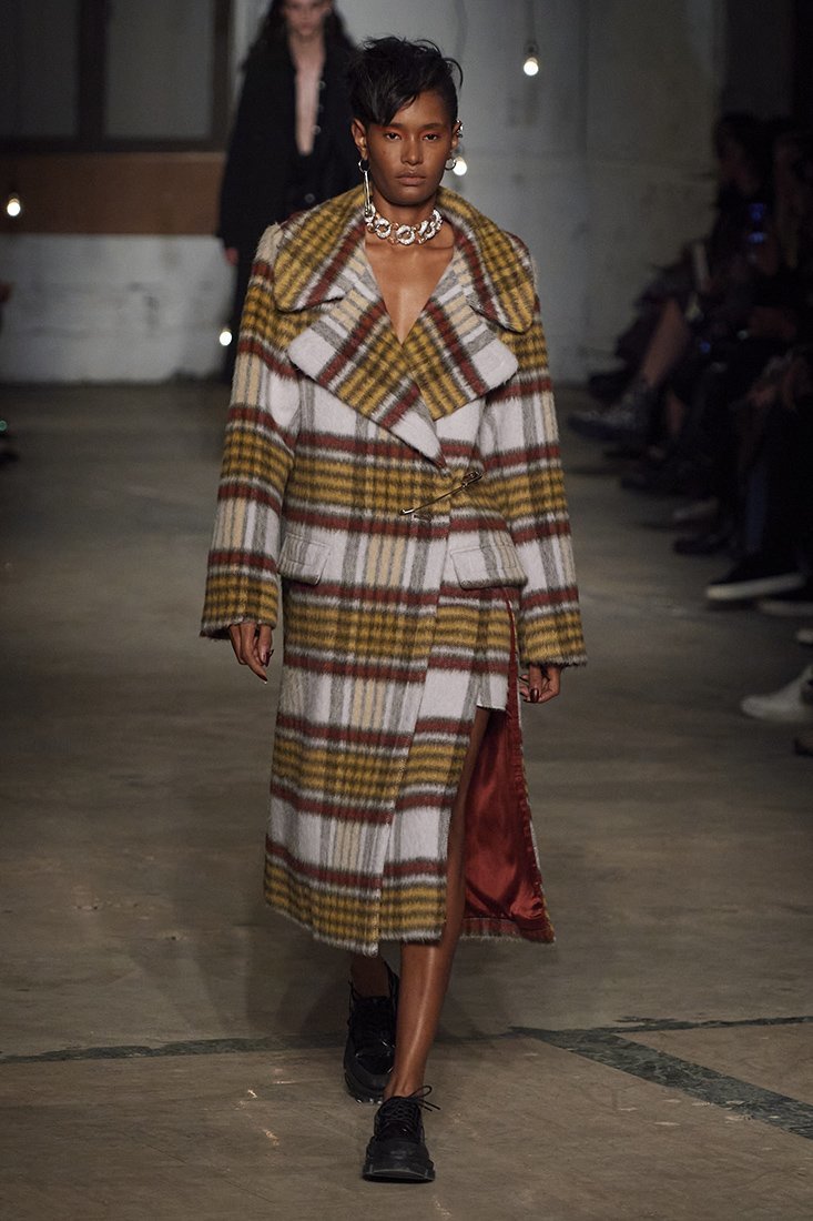 Monse FW20 Oversized Plaid Wool Coat