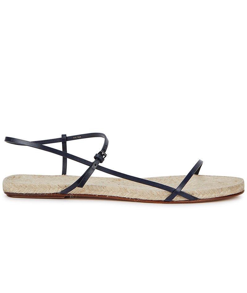 Harvey Nichols_0000s_0002_2 THE ROW Bare navy leather sandals THE ROW - Bare Navy Leather Sandals