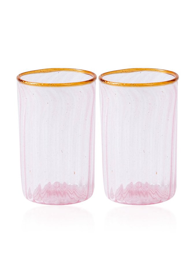 Room Decor_0014_20 LagunaB x Cabana Colombina In Pink Wine Glass Set Of 2 LagunaB x Cabana - Colombina In Pink Wine Glass Set Of 2