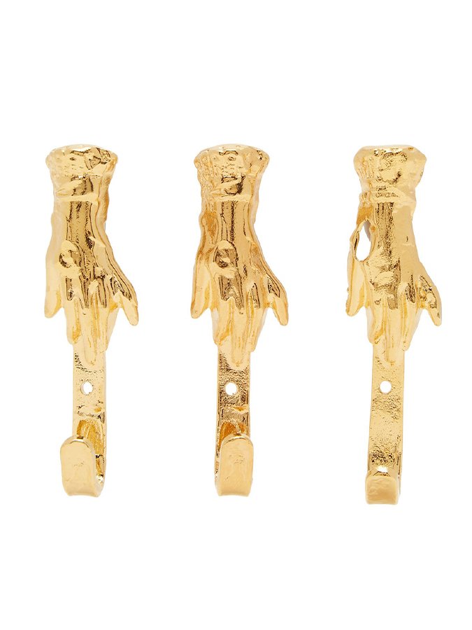 Room Decor_0023_17 ALIGHIERI Set of three brass coat hooks ALIGHIERI - Set of Three Brass Coat Hooks