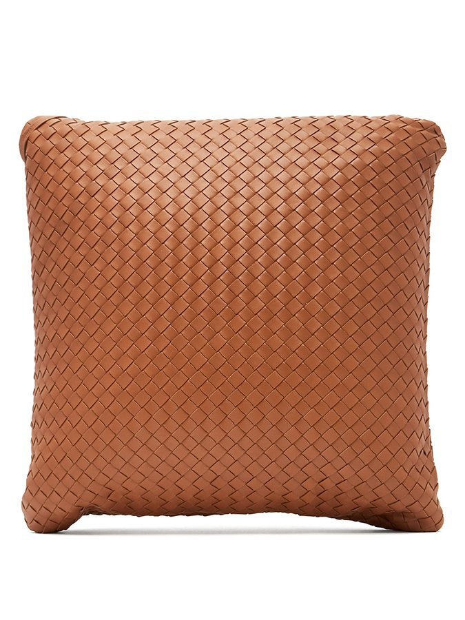 Room Decor_0053_7 BOTTEGA VENETA Intrecciato leather cushion BOTTEGA VENETA - Intrecciato Leather Cushion