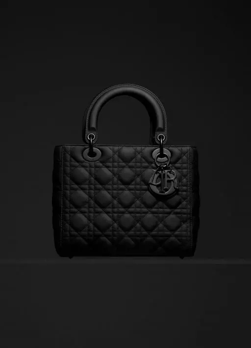 Dior Lady Dior Black Ultra Matte Quilted Leather Handbag