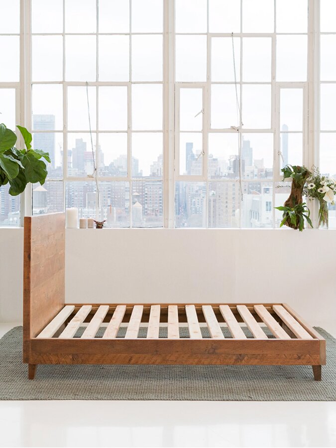 Avocado Mattress - Natural Wood Bed Frame