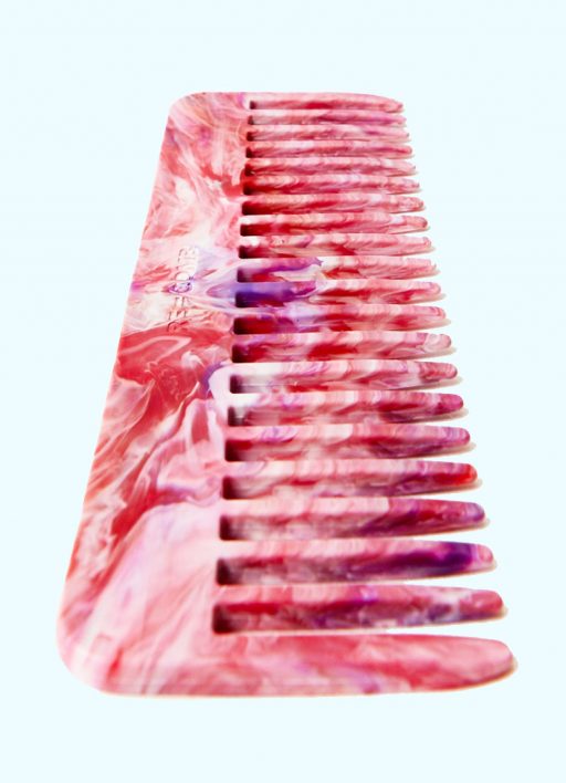 re=comb sustainable recycled hair comb pink marble