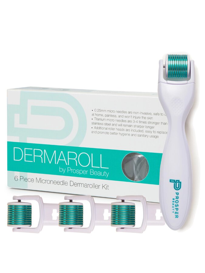 Prosper Beauty - 6-Piece Microneedle Derma Roller Kit,