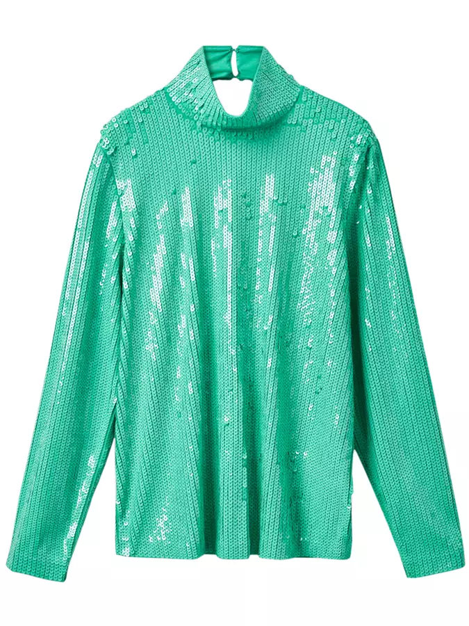Cos - High Neck Sequin Top