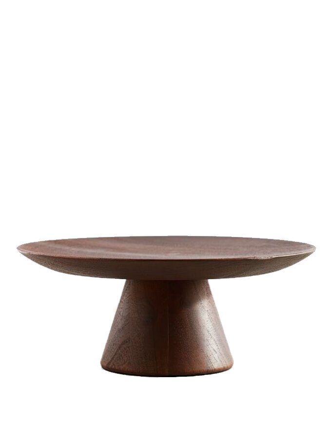 Pottery Barn - Chateau Wood Cake Stand - Dark Brown