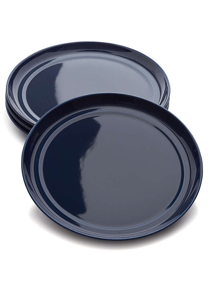 Crate & Barrel - Hue Navy Blue Salad Plates, Set of 4