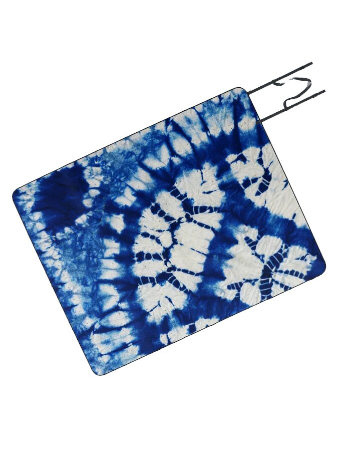 Vagabond-Folk-Art - South Seas Samoa Shibori Tie Dye Picnic Blanket