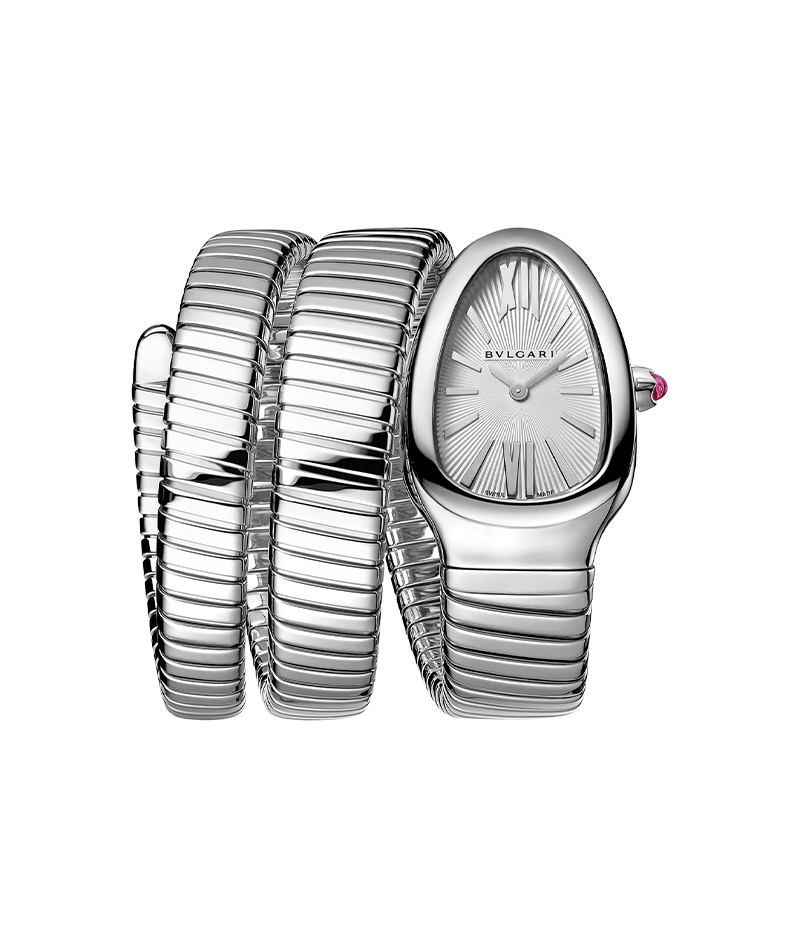 silver designer watch
