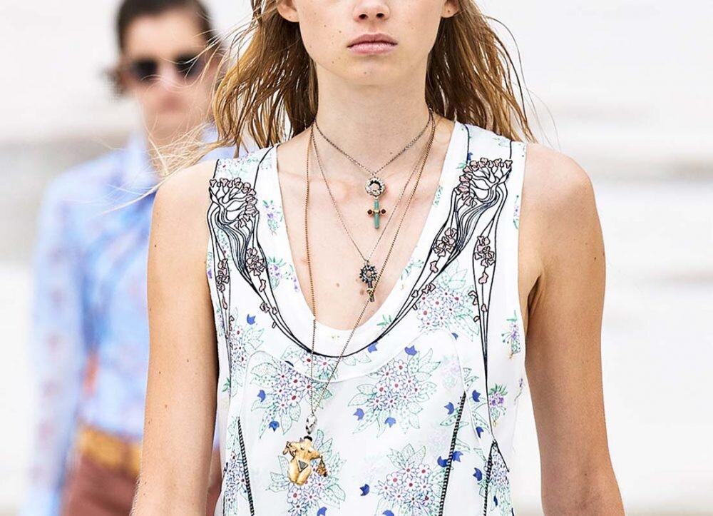 7 Best Necklace Trends to Wear in 2021: Flat Chains, Logos & Fringe