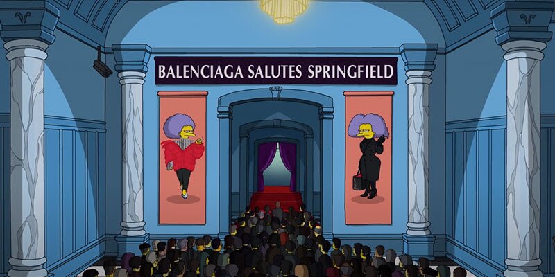 Inside Balenciaga's Star-Studded The Simpsons Runway Collab for SS22