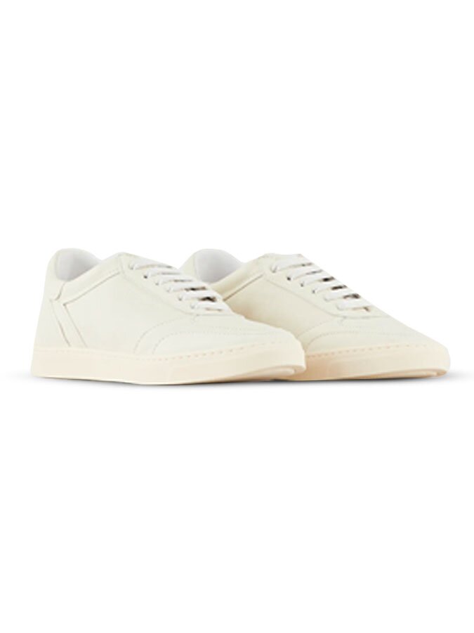 Giorgio Armani - Leather Sneakers With Embossed Logo